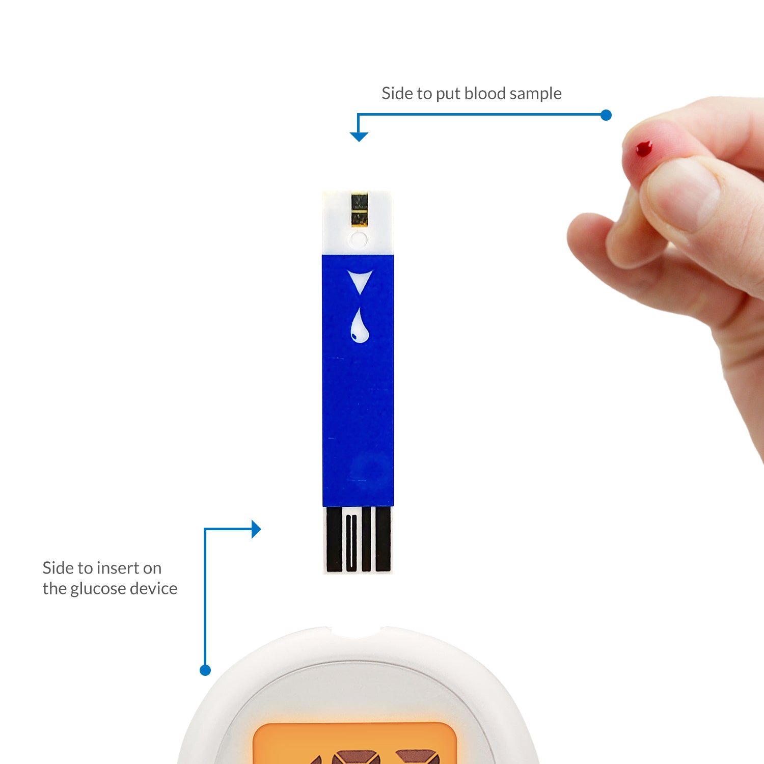 iCare BG003 Blood Glucose Monitor Complete set + 50pcs Test Strips & 5 ...