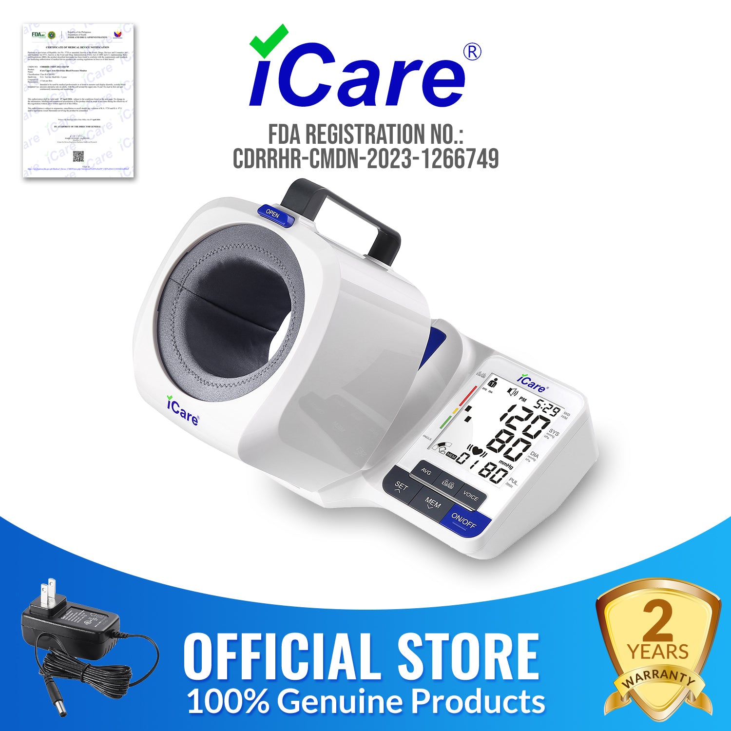 iCare® BK36 Automatic Digital Blood Pressure Monitor / Digital Sphygmo – iCare Philippines